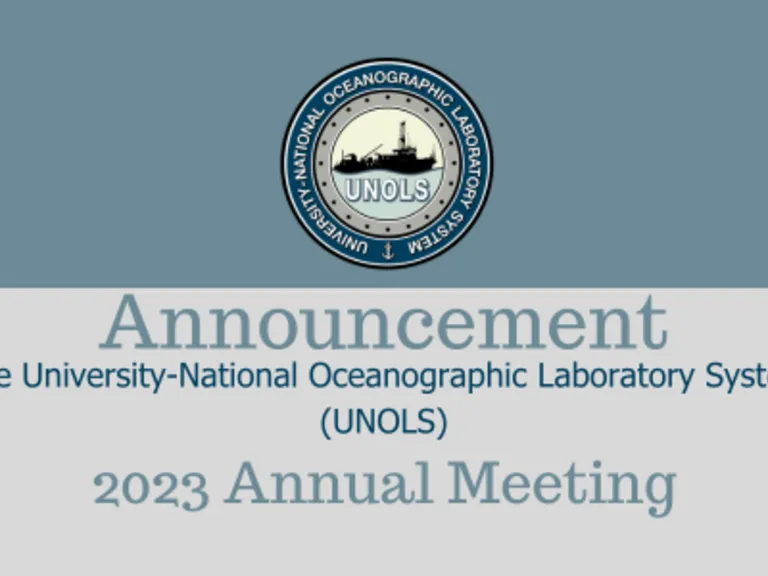 2023 UNOLS Annual Meeting - Announcement | UNOLS